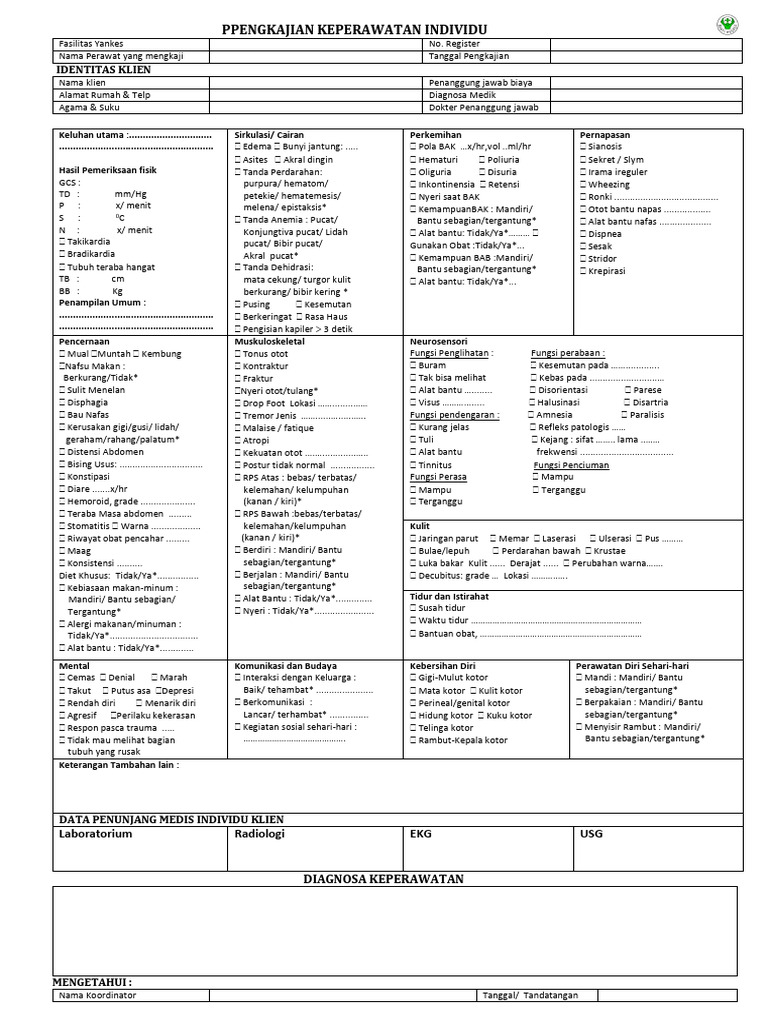 Form Askep Individu. | PDF