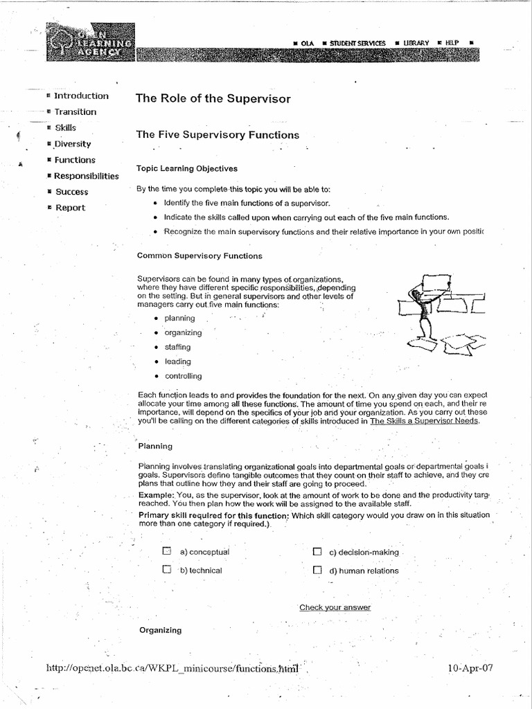 Supervisory Skill Pdf