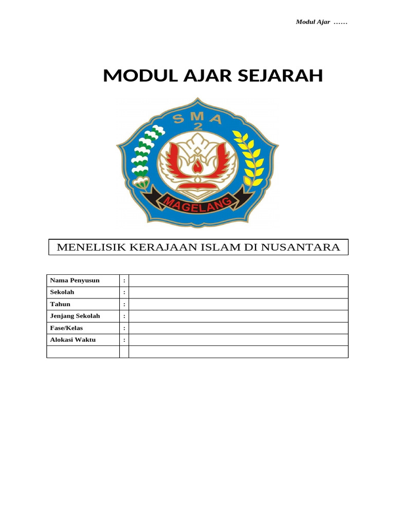 Format Modul Ajar | PDF