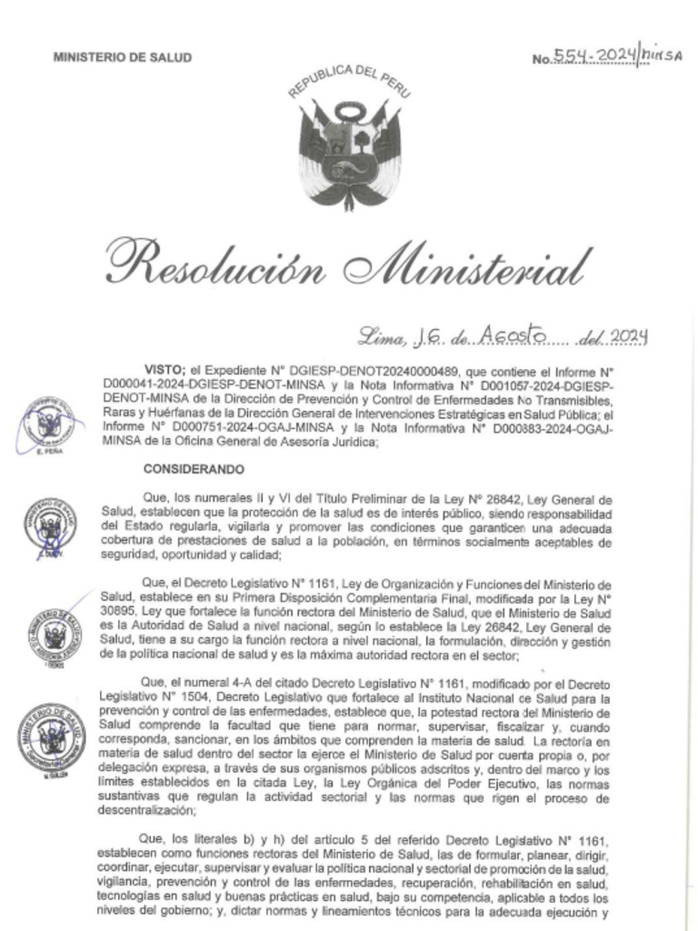 RM 554-2024-Minsa | PDF