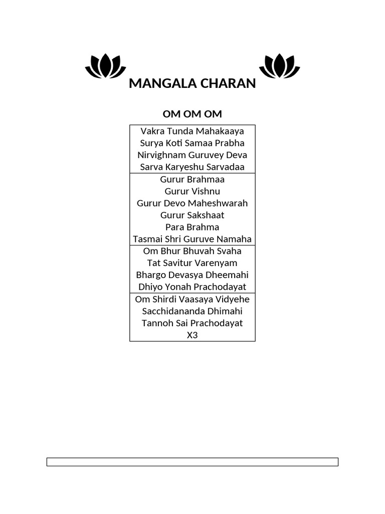 Mangala Charan | PDF