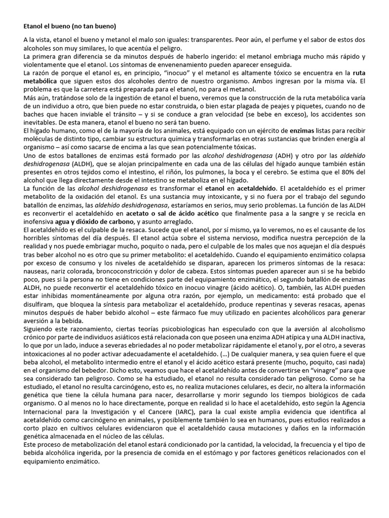 Etanol y Metanol | PDF