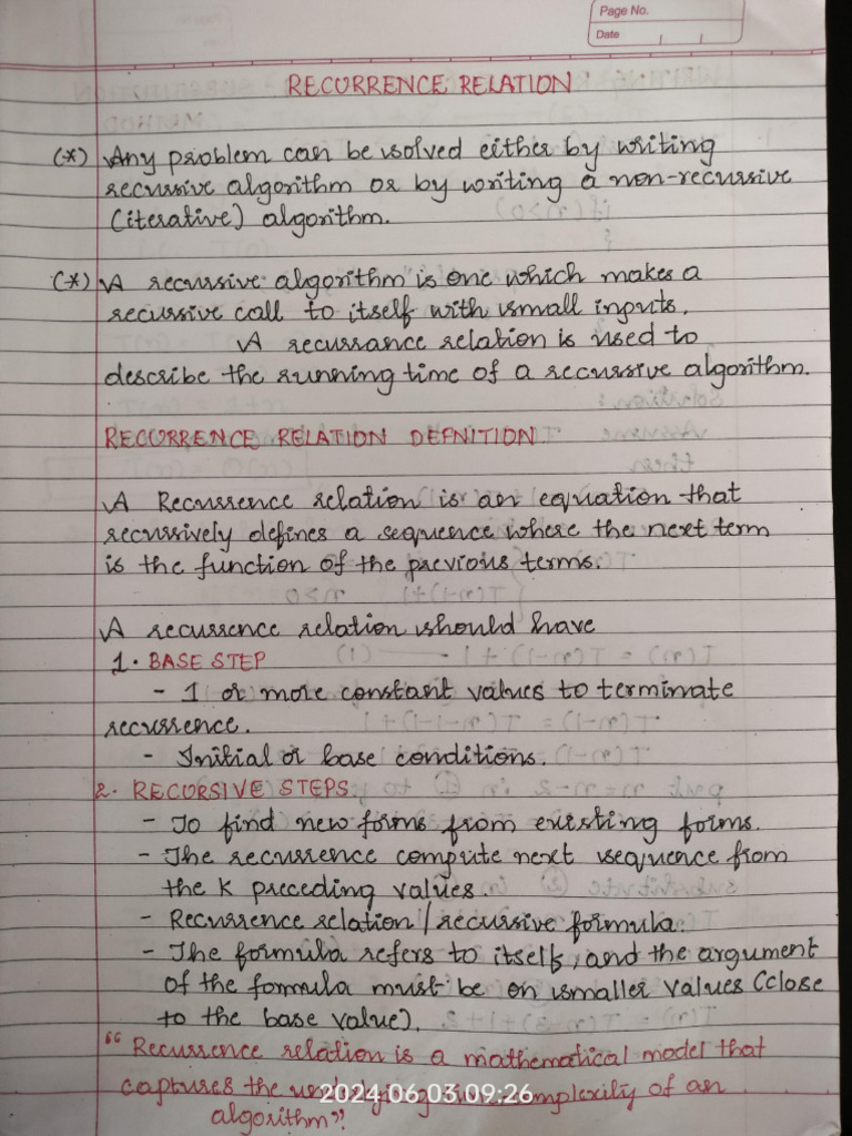 Recurrence Relation Pdf 2686