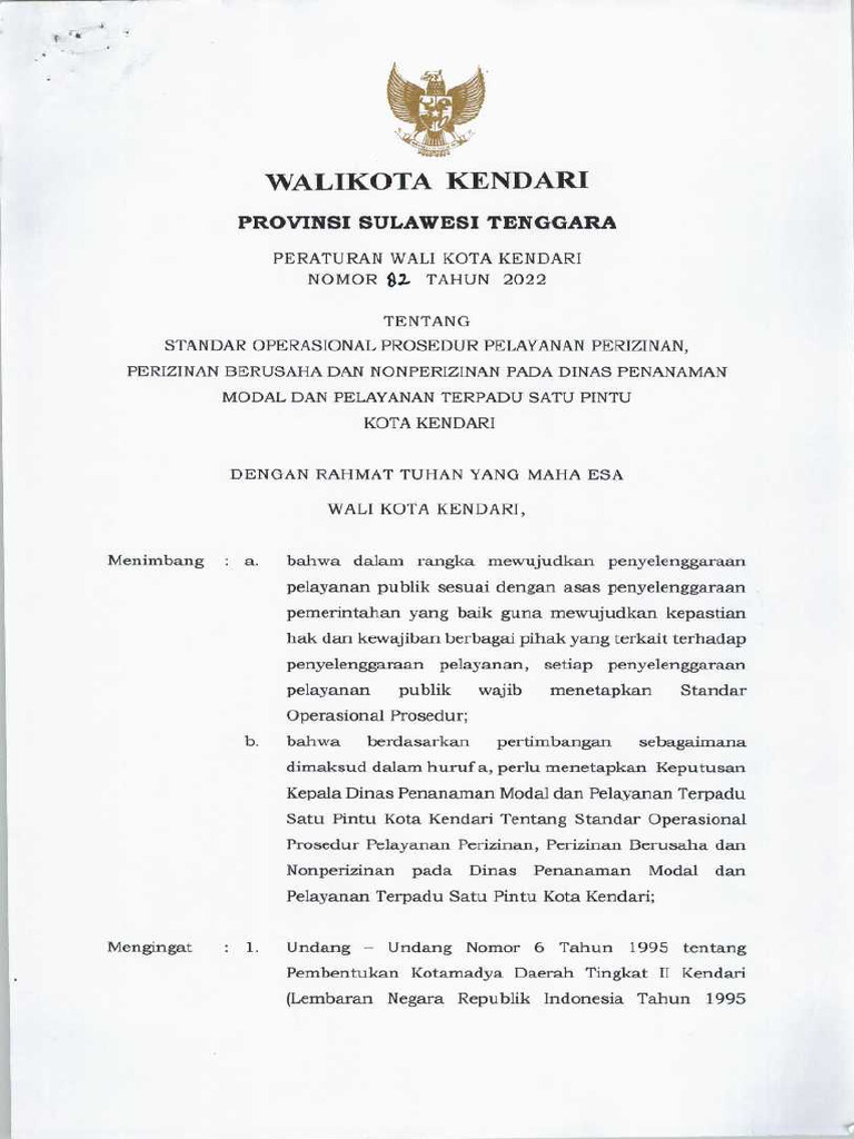 Perwali No. 82 Tahun 2022 | PDF