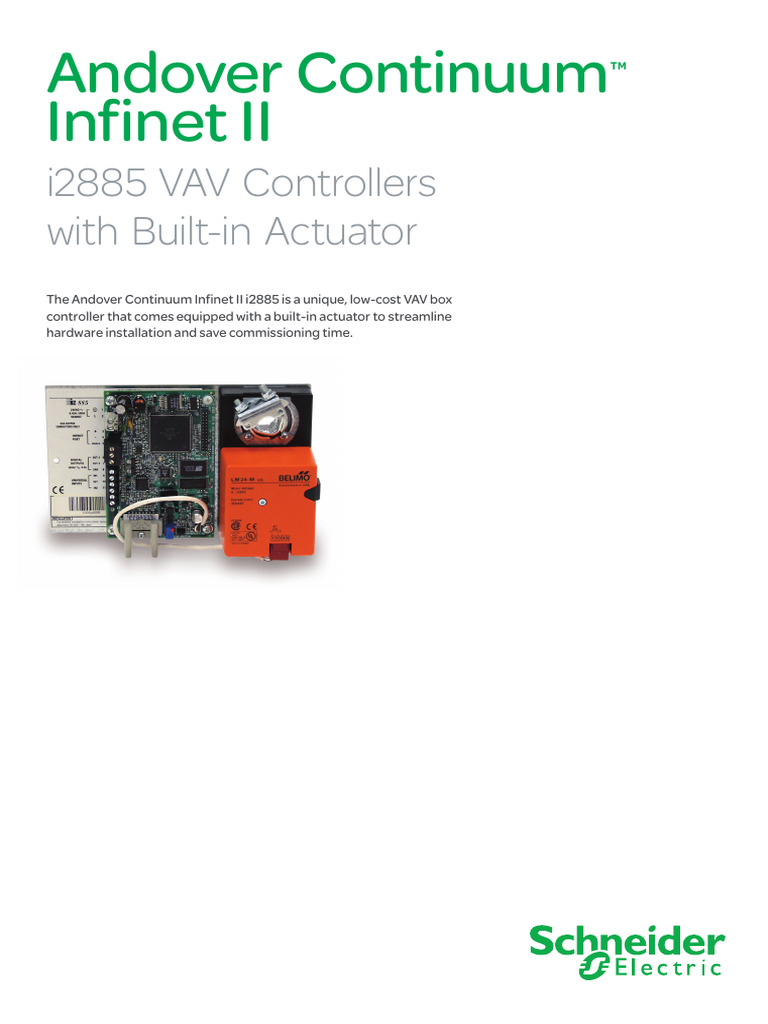 I2885 VAV Controllers With Built-In Actuator | PDF