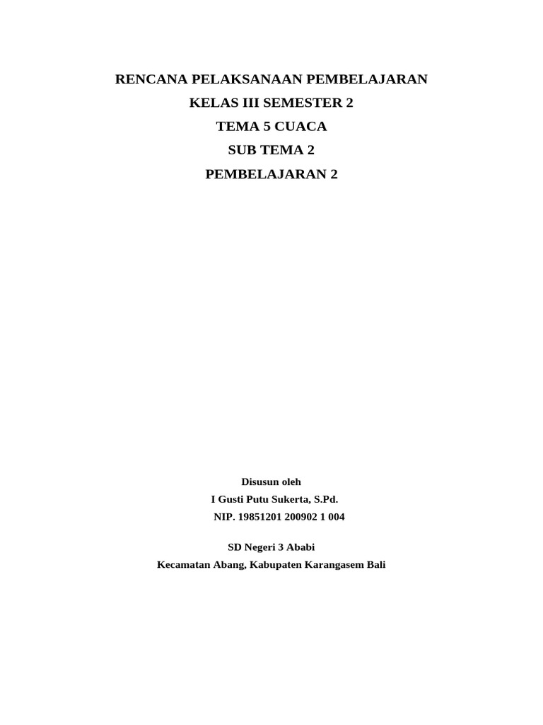 RPP Tema 5 | PDF