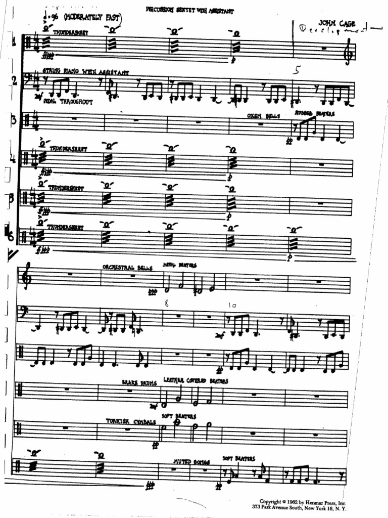 First Construction (Score) - Cage, John | PDF