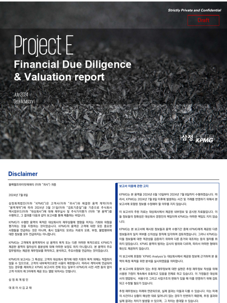 Project E DCF Valuation Report | PDF | Valuation (Finance) | Discounted ...