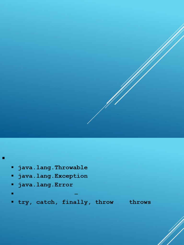 Java10 (Exception Handling) | PDF