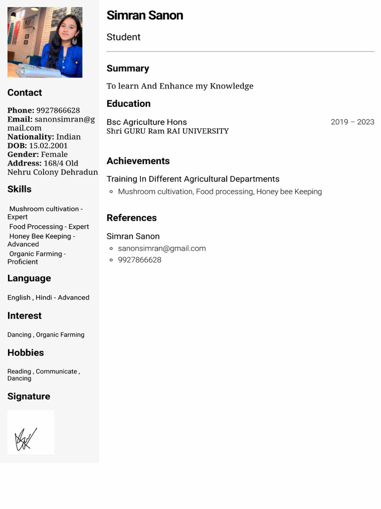 Simran Resume-326 | PDF