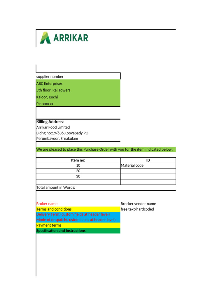 PO FORMAT | PDF
