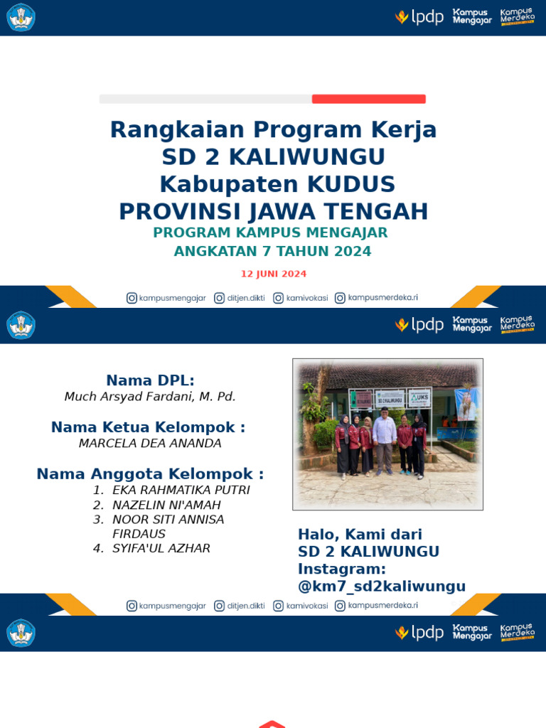 Format PPT Rangkaian Program Kerja KM 7 | PDF