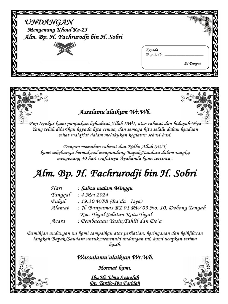 Undanhan Tahlilan | PDF