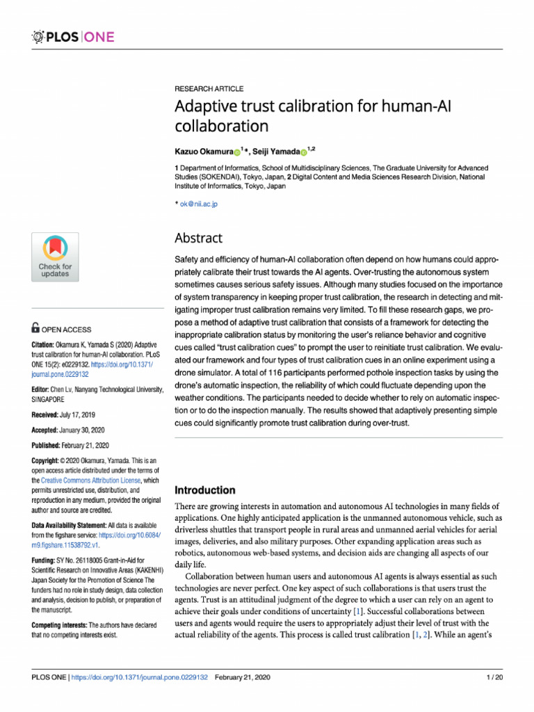 Adaptive Trust Calibration For Human Ai Collaboration Enhanced Reader