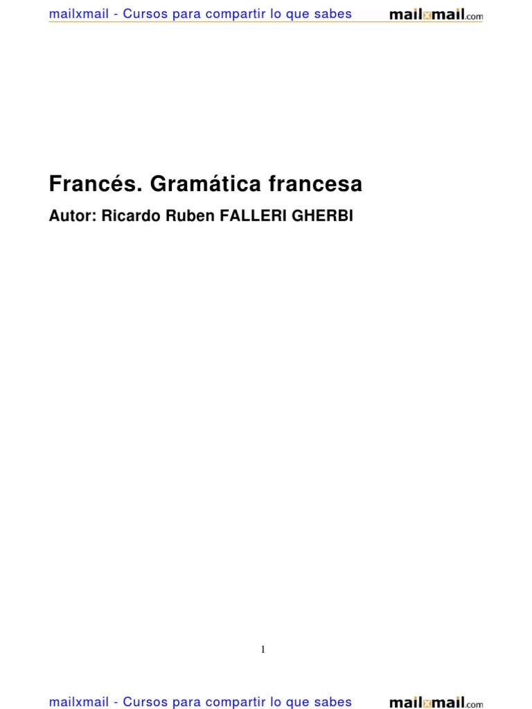 Frances Gramatica Francesa 25896 Completo | PDF