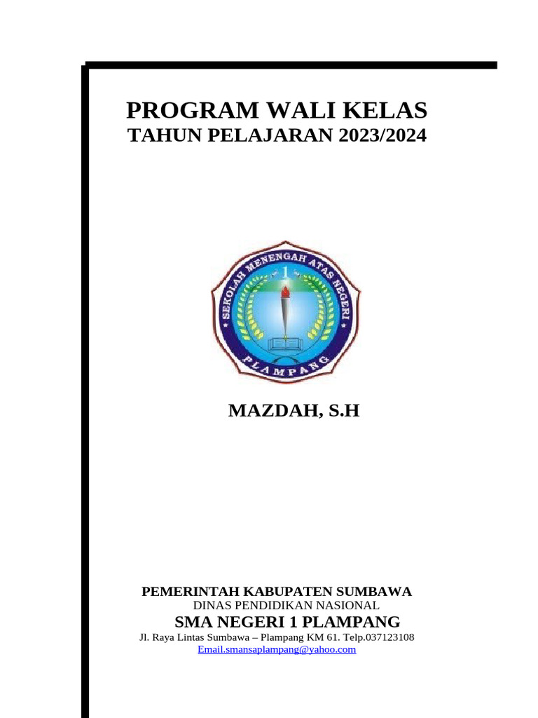 Program Wali Kelas XII MIPA-merged | PDF