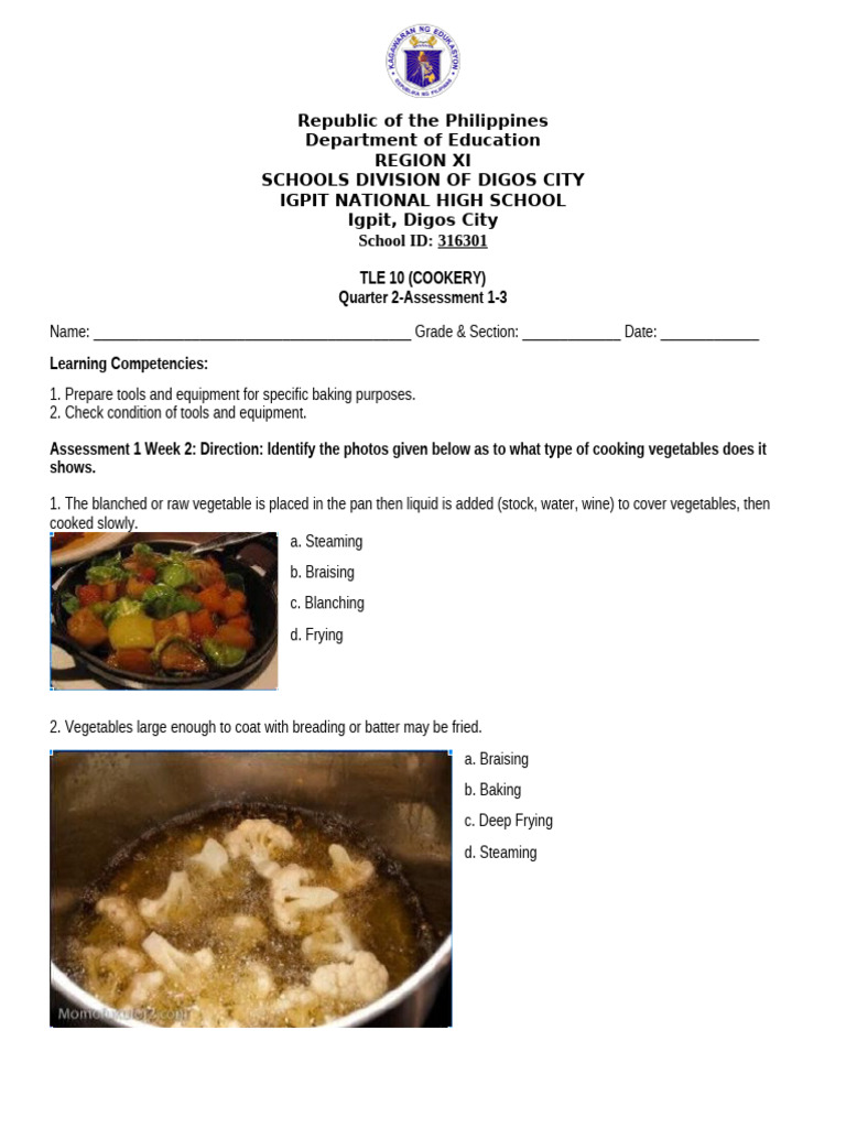 Q2 Assessment TLE10 | PDF