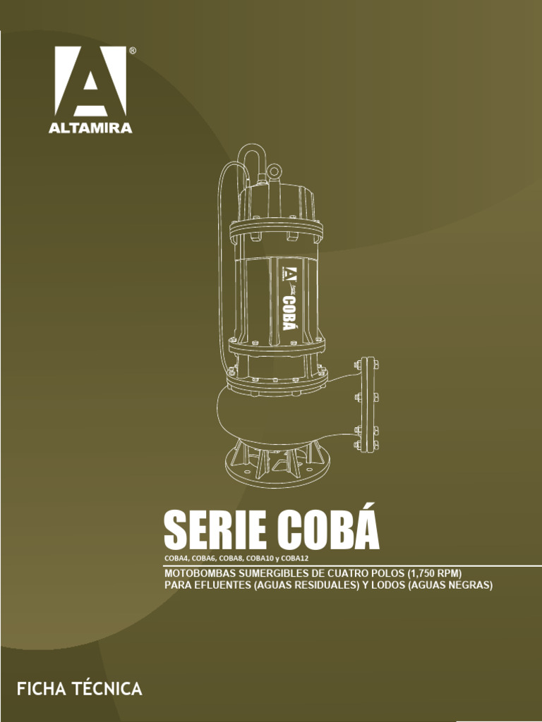 Ficha Técnica Bombas Lodos Altamira Serie Coba Pdf