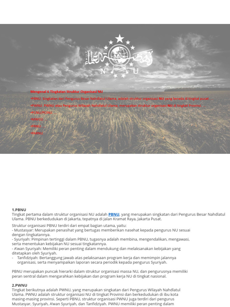 6 Tingkatan Struktur Nu | PDF