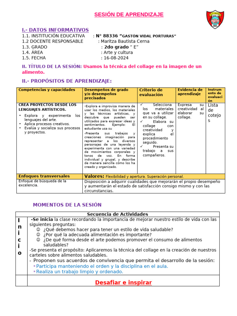 SESION ARTETecnica Del Colash | PDF
