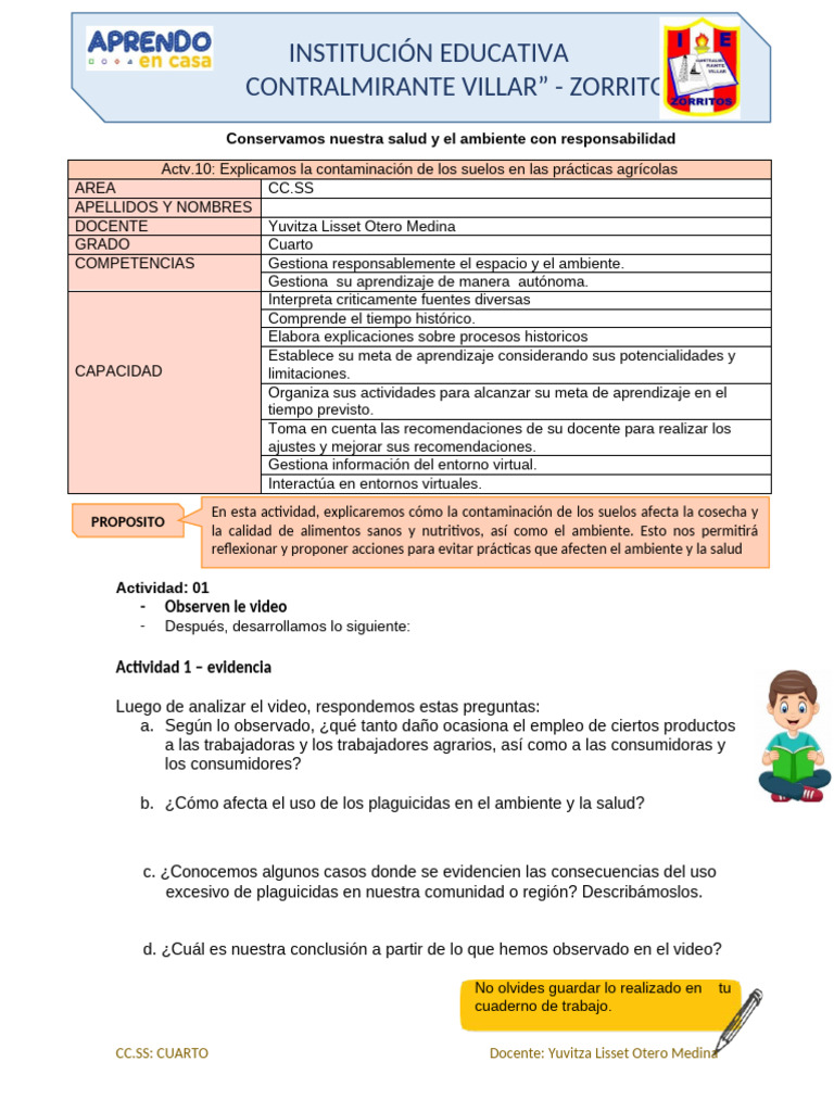 CC.SS CUARTO MIERCOLES 08 DE SETIEMBRE DEL 2021 (1) 10 ACTV, | PDF
