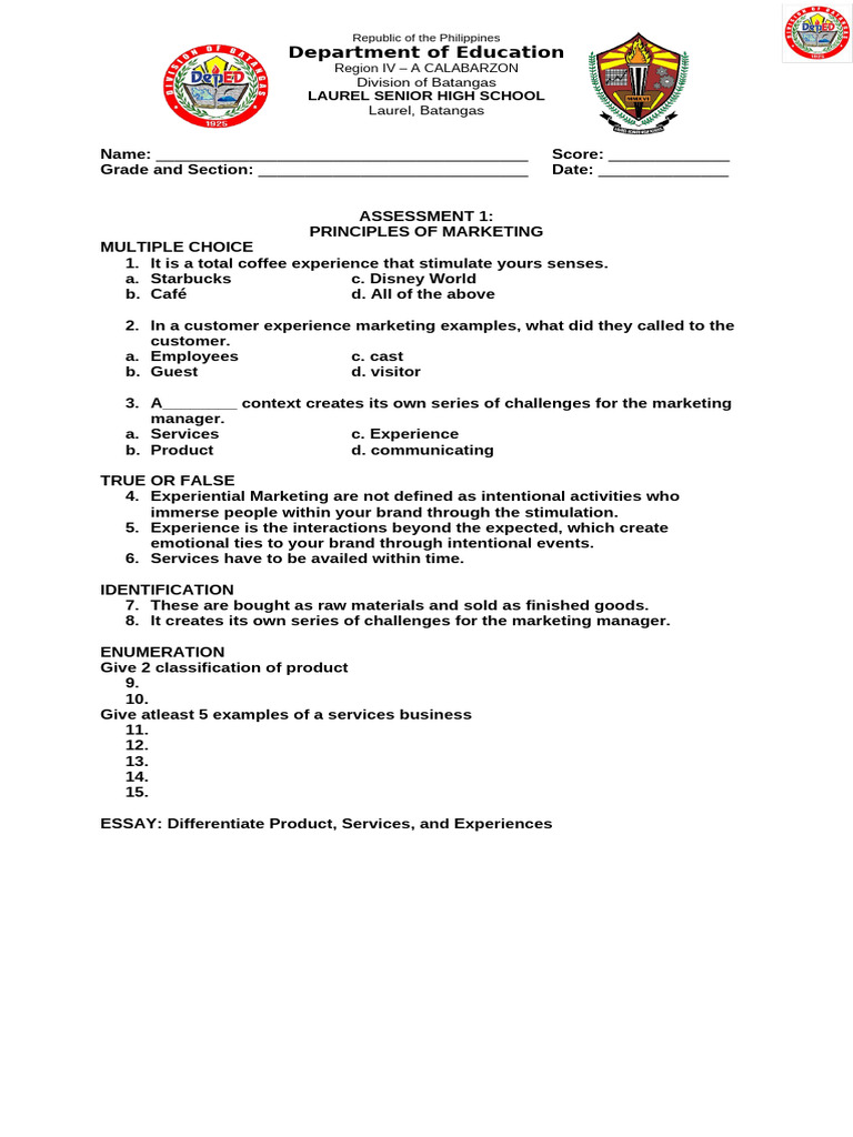 Assessment 1 & 2 | PDF