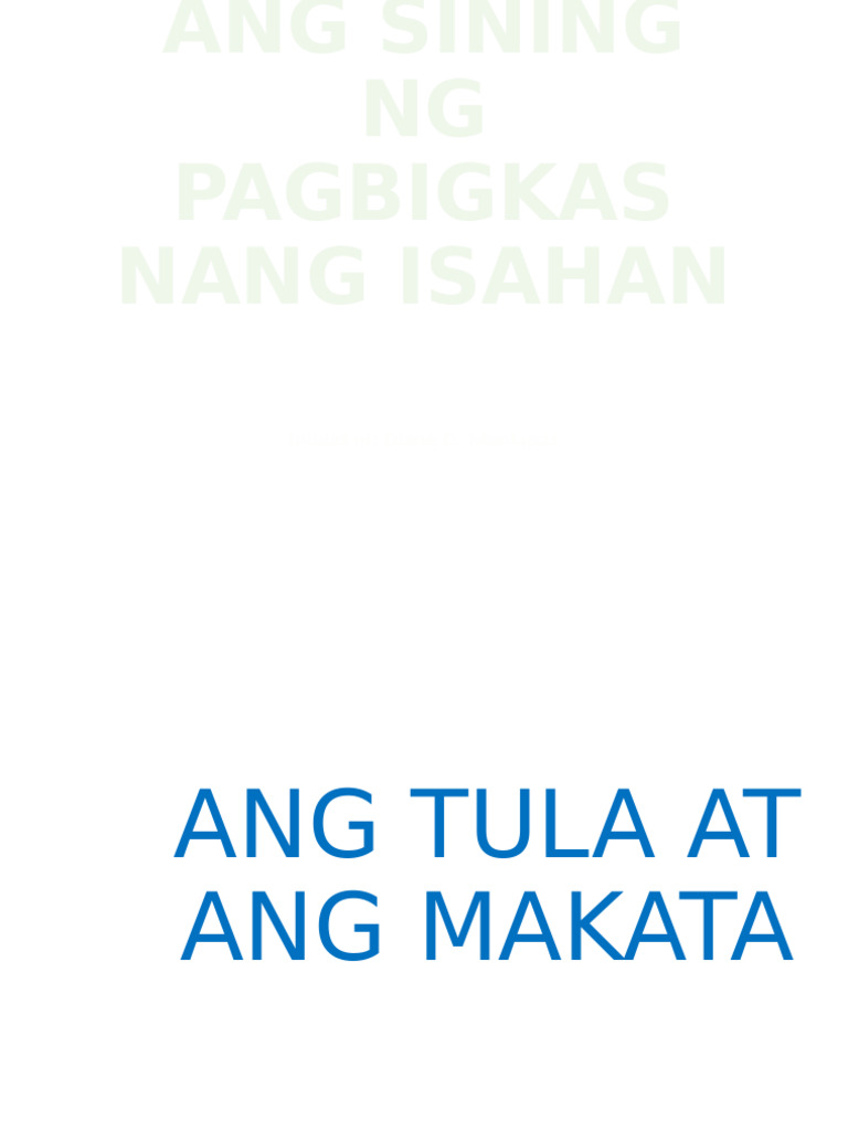 Ang sining ng pagbigkas nang isahan | PDF