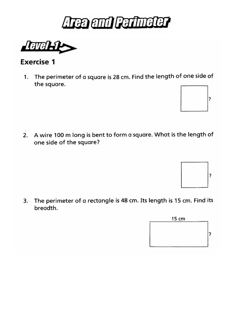 Area and Perimeter Homework | PDF