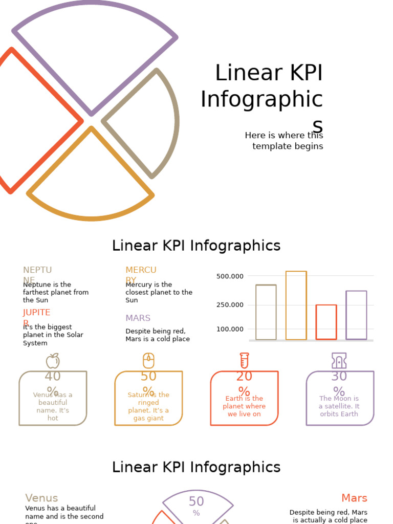 Linear KPI Infographics by Slidesgo | PDF