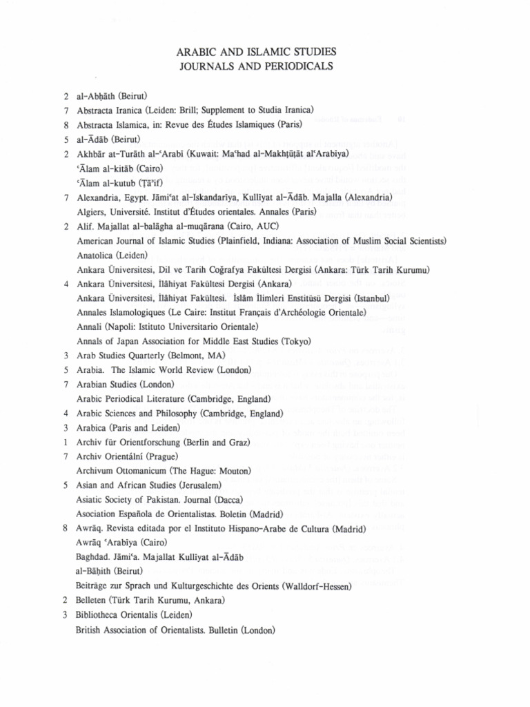 Aub Arabic Journals and Periodicals | PDF