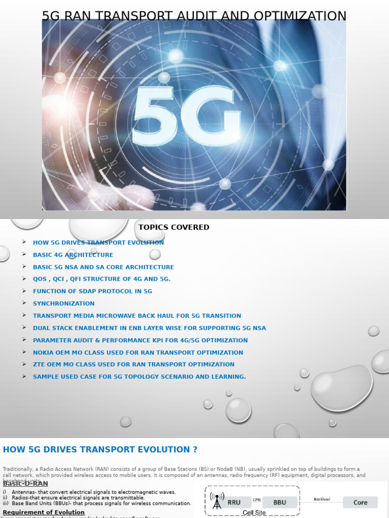 5G Ran Transport Audit and Optimization | PDF