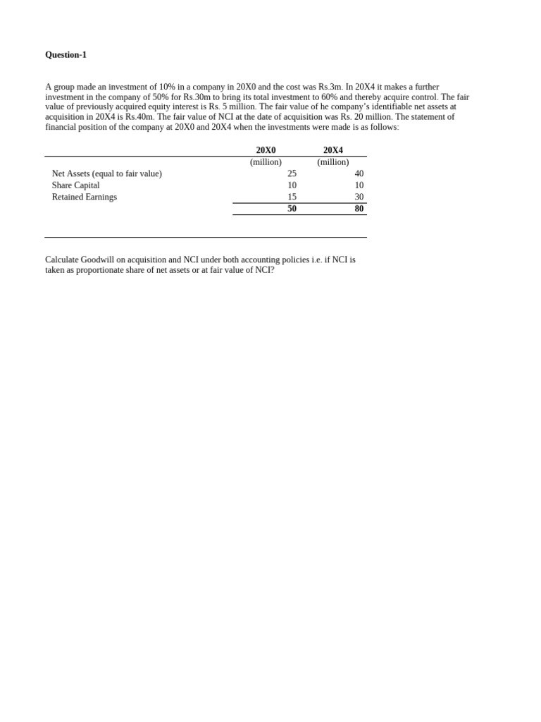 Consolidation - BC Achieved in Stages - Questions | PDF