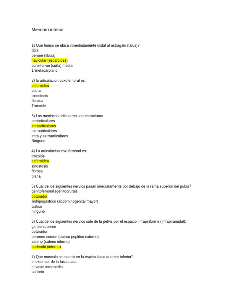 Miembro Inferior UNSa | PDF