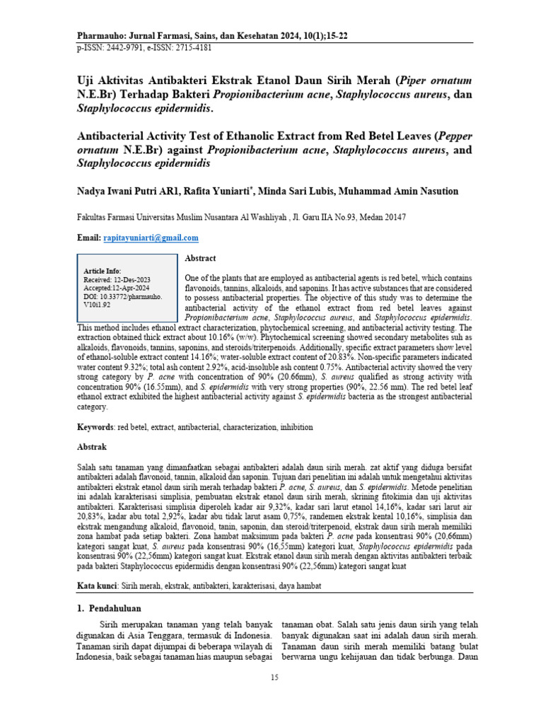 Nadya Iwani Putri AR1, Rafita Yuniarti, Minda Sari Lubis, Muhammad Amin Nasution | PDF