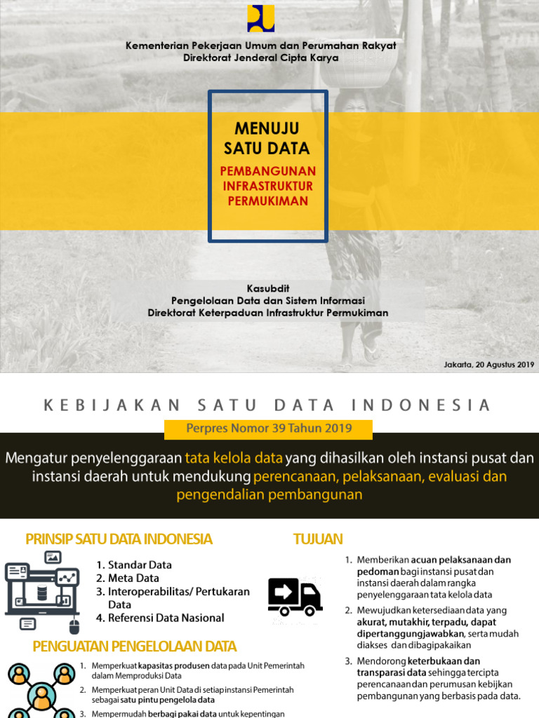 Paparan KSD - Rapat Satu Data - Pembinaan Balai | PDF