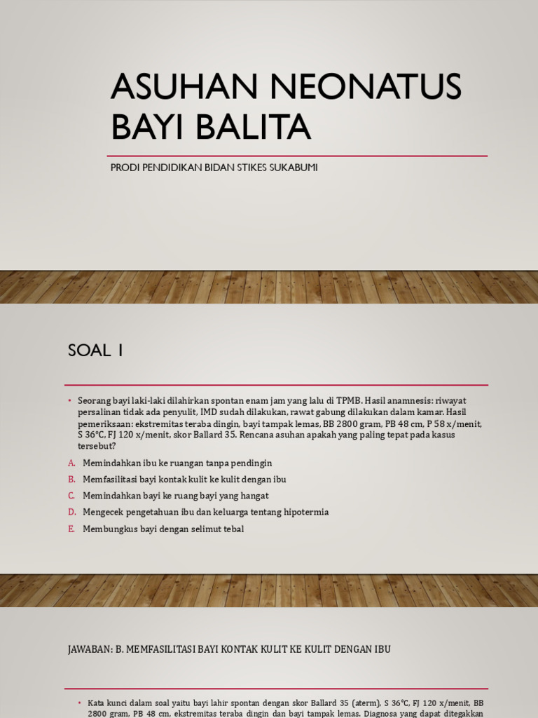 Latihan Ujikom Askeb Bayi Balita 2 | PDF