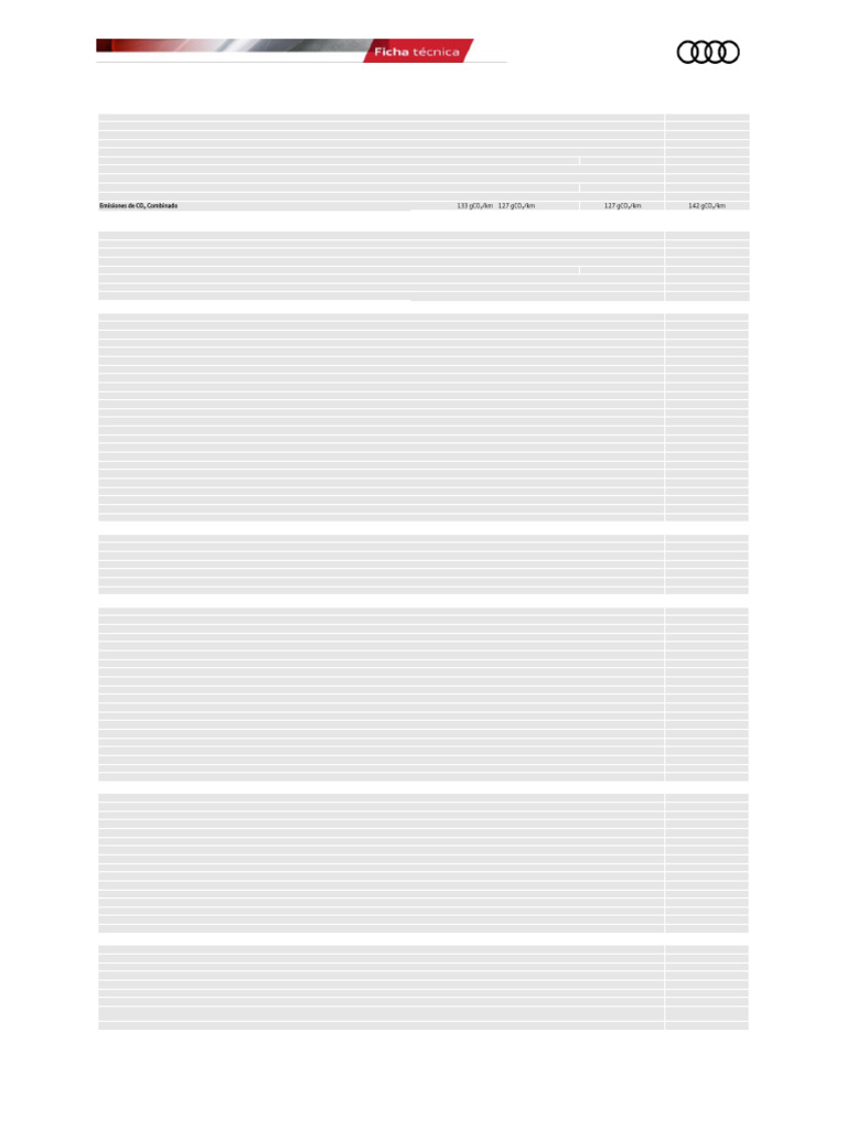 2018 - Ficha Técnica - Audi A1 | PDF