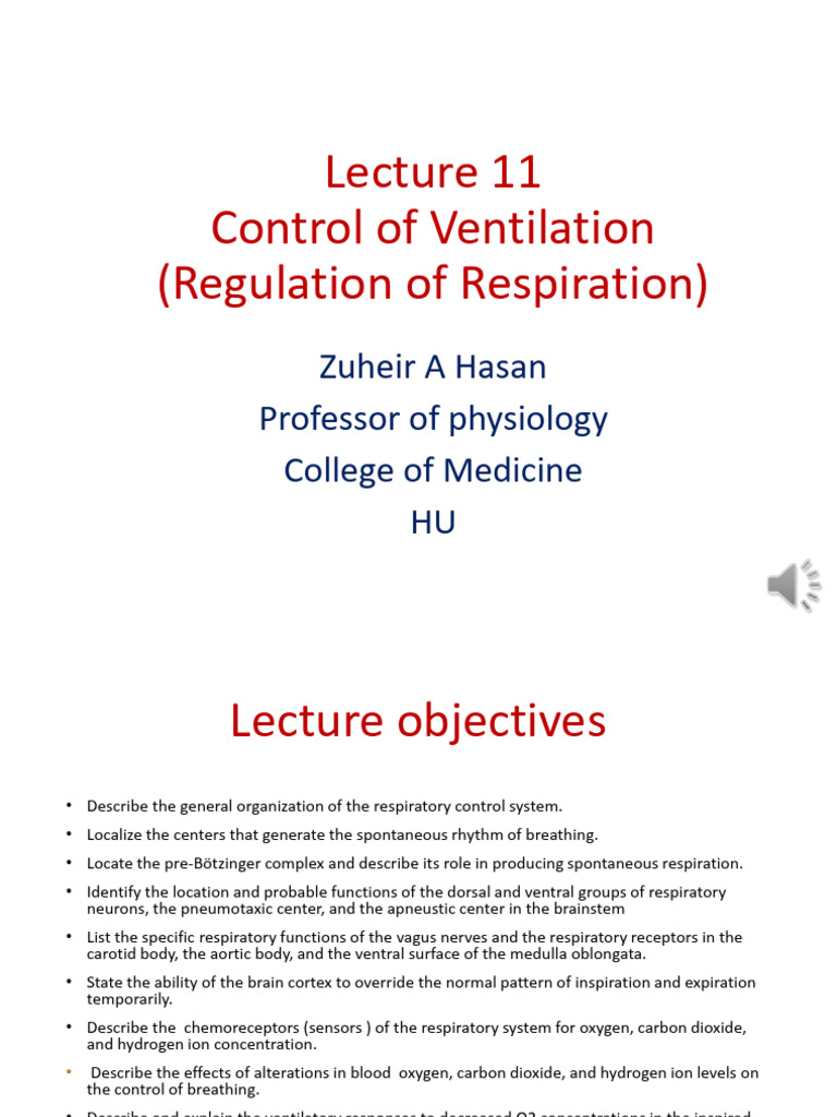 11 Control of Breathing | PDF