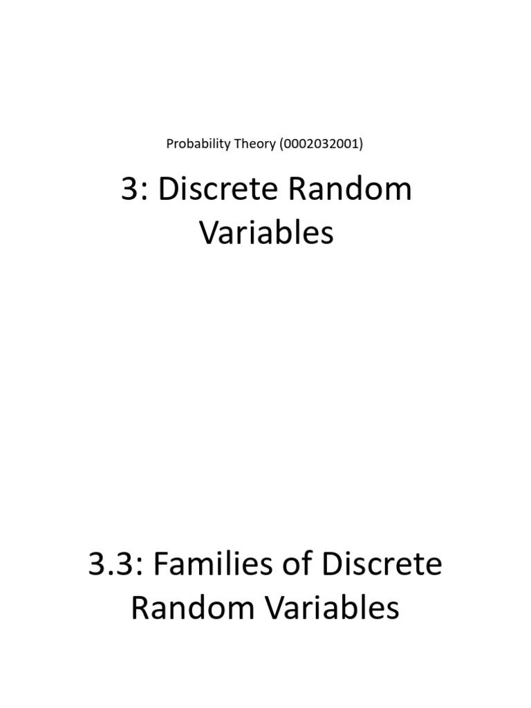 02 - 3 Discrete - Random - Variables | PDF