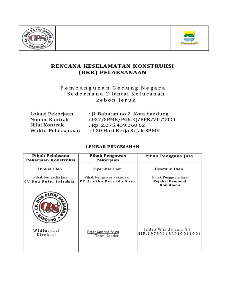 RKK Pelaksanaan KB JERUK CV DPS | PDF