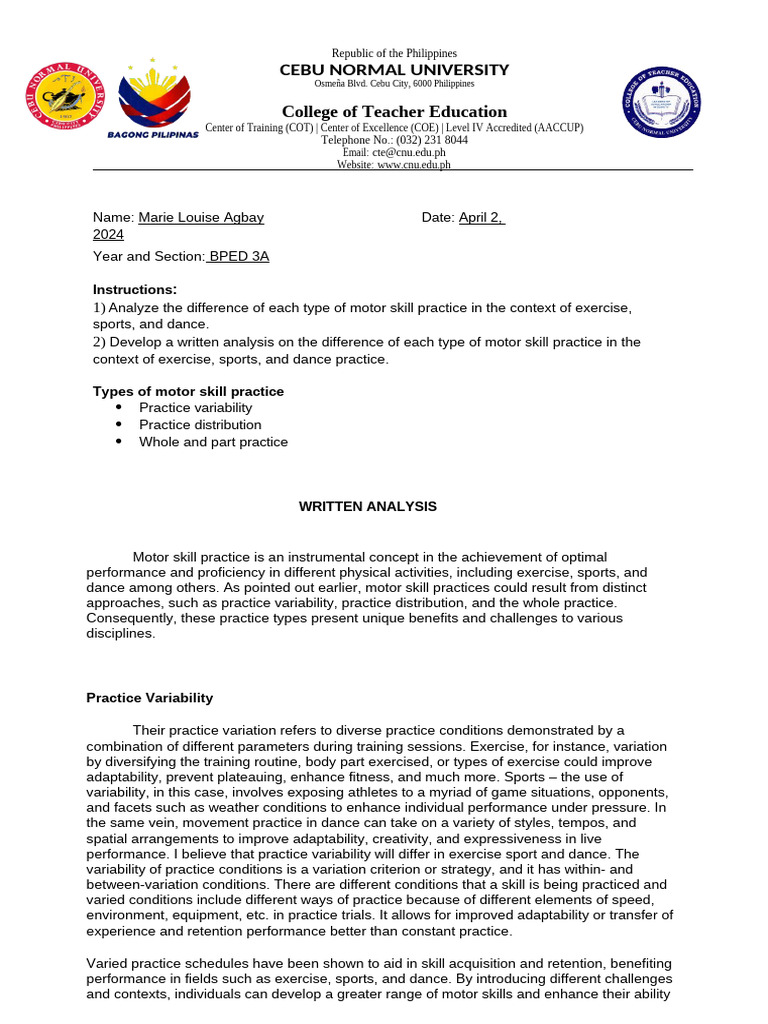 Agbay Written Analysis | PDF