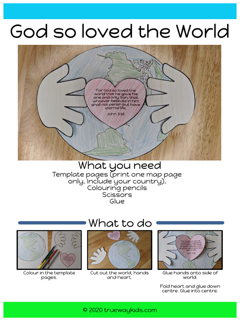 John 3v16 Craft Template | PDF