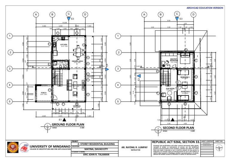 Talaman - E-3 - Floor Plans | PDF