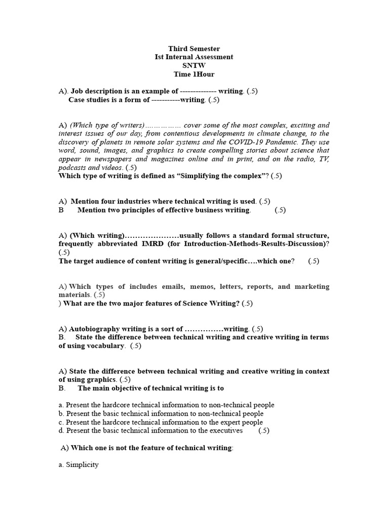 1st Internal Assessment 16.08.2024 | PDF