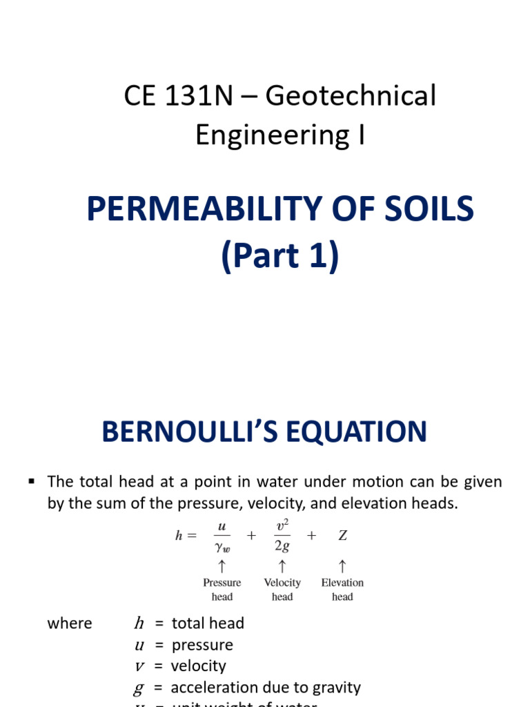 Lesson 11 Permeability of Soils Part 1 | PDF