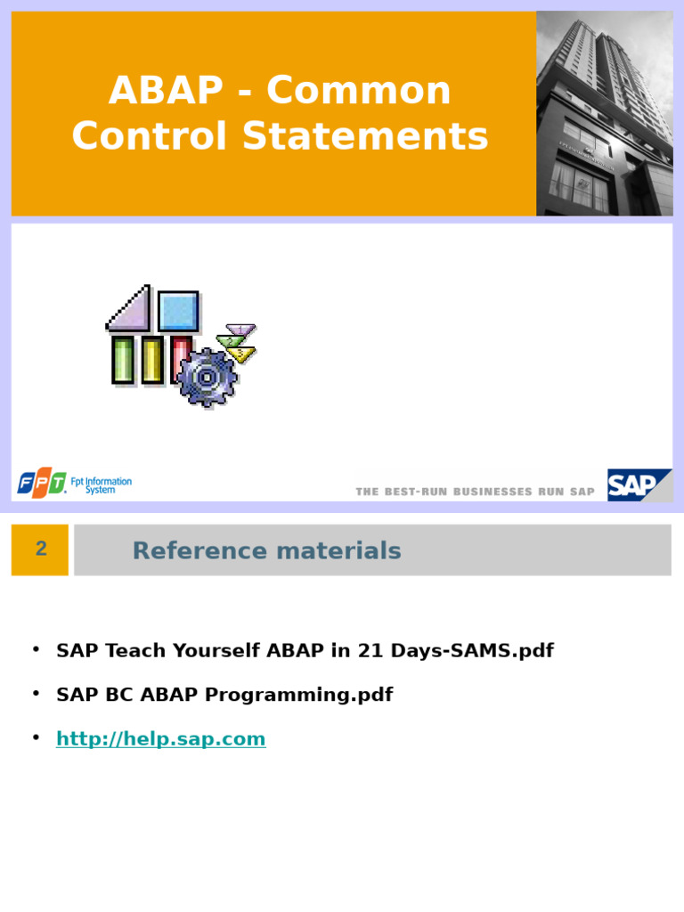 ABAP07 CommonControlStatements | PDF