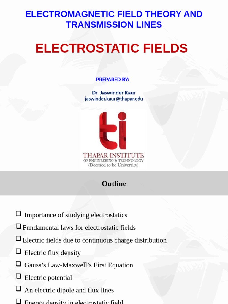 Lec 3 - Electrostatics | PDF