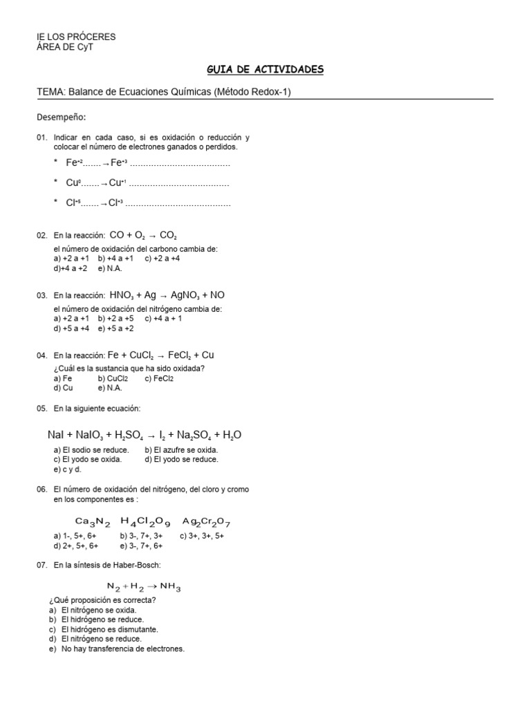 Guia de Redox-1 | PDF