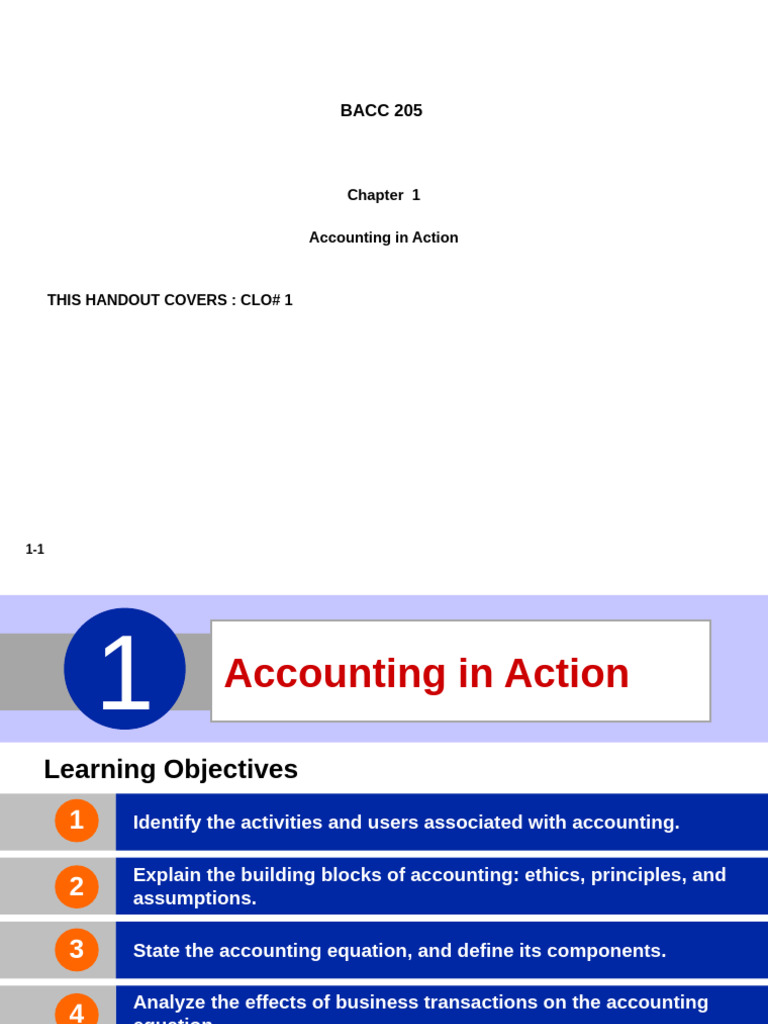 H01 Accounting in Action | PDF