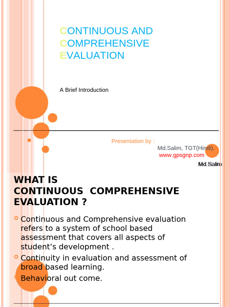 CCE - A Brieef Introduction | PDF